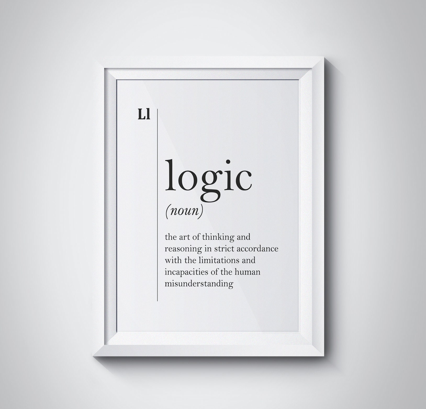 Logic Definition Print Logic Quote Logic Poster Gift Office - Etsy Logic Definition Print Logic Quote Logic Poster Gift Office - Etsy