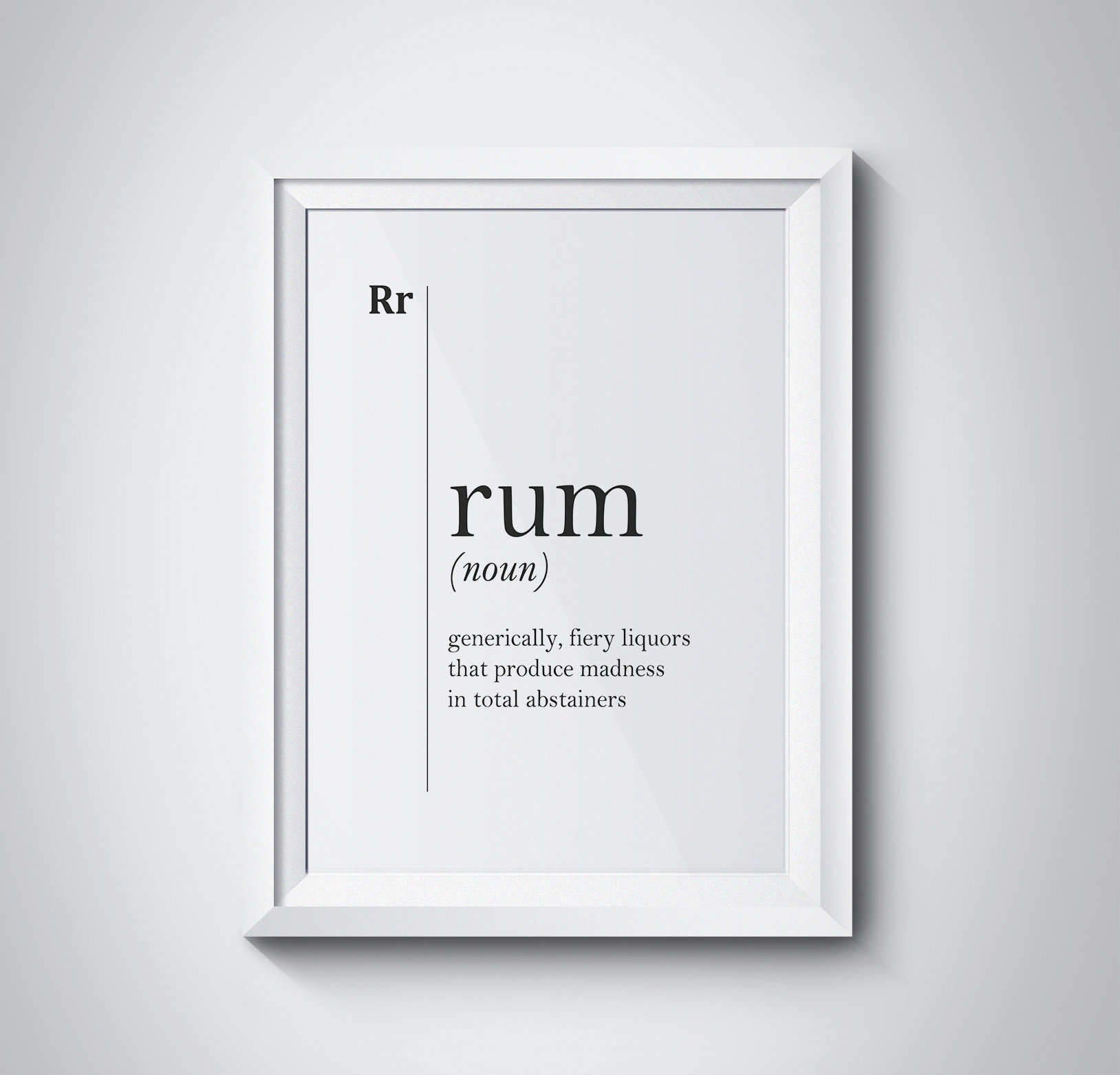 Rum Funny Definition Poster Rum Lover Gift Rum Art Alcohol Print Bar ...