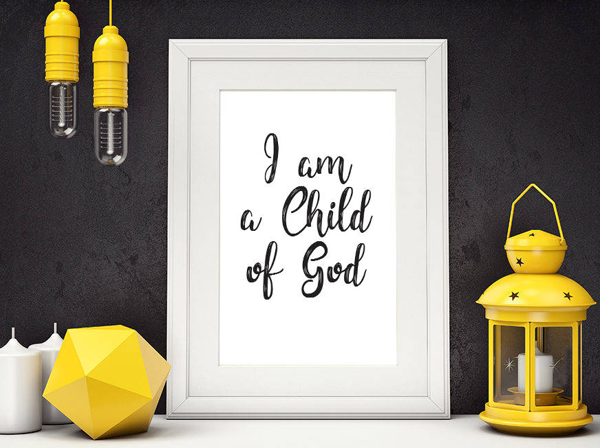 I Am A Child of God Poster Bible Verse Print Scripture Wall Art Bible ...