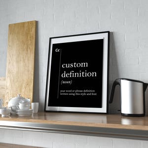CUSTOM Definition CUSTOMIZED Gift PERSONALIZED Gift Modern Gift Name ...