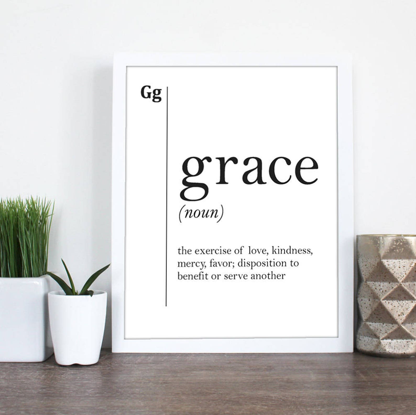 Grace Definition Grace Print Grace Art Modern Print Minimalism ...