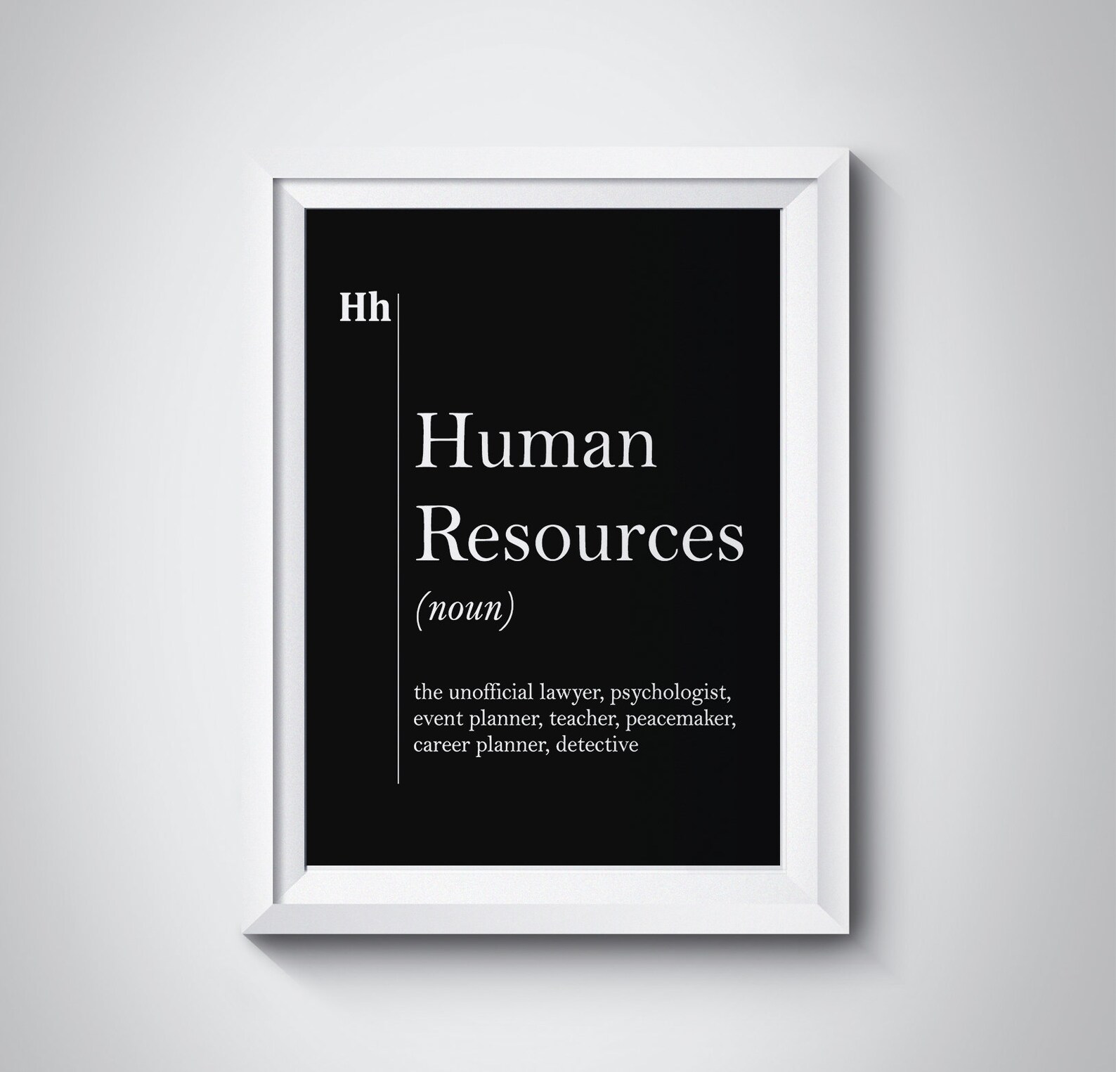 Human Resources Wall Art HR Office Decor Recruiter Coworker New Job ...