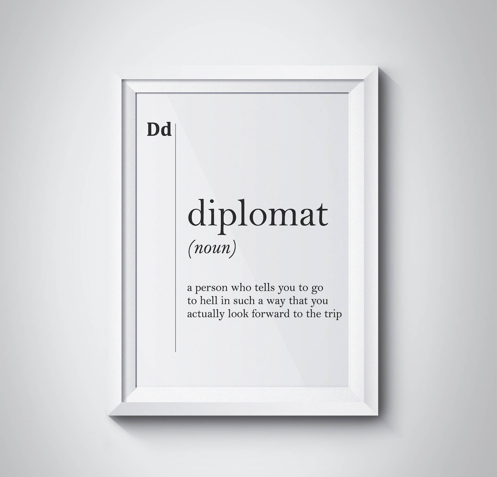 Diplomat Definition Print Diplomat Gift Dictionary Art Office Decor ...