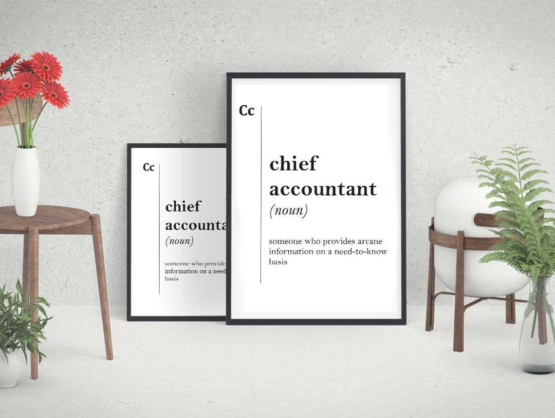 Chief Accountant Definition Accountant Office Wall Decor Accountant ...