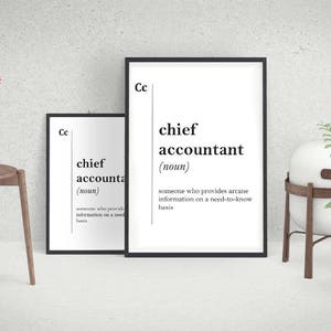 Chief Accountant Definition Accountant Office Wall Decor Accountant ...