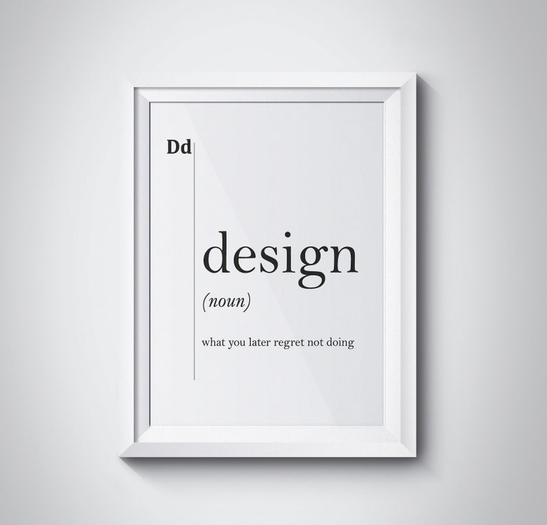 Design Definition Designer Gift Office Decor Design Poster Etsy