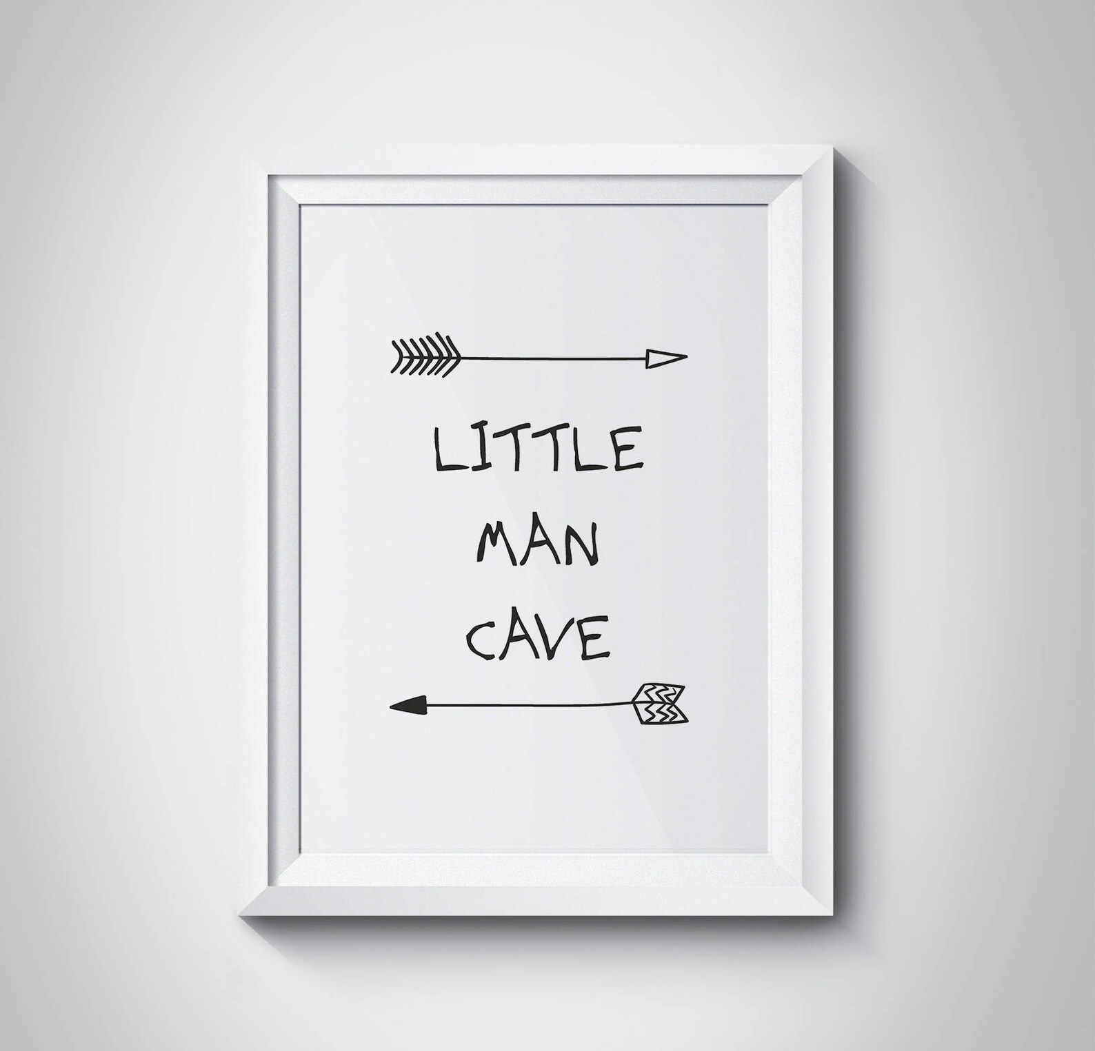 Little Man Cave Poster for Nursery Boys Room Decor Bear Quote Woodland ...