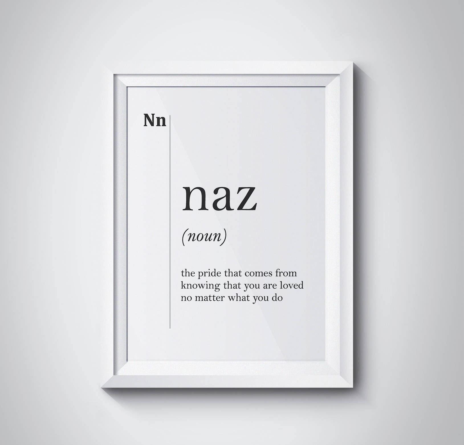 Naz Definition Print Romantic Office Dorm Home Decor Dictionary Wall ...