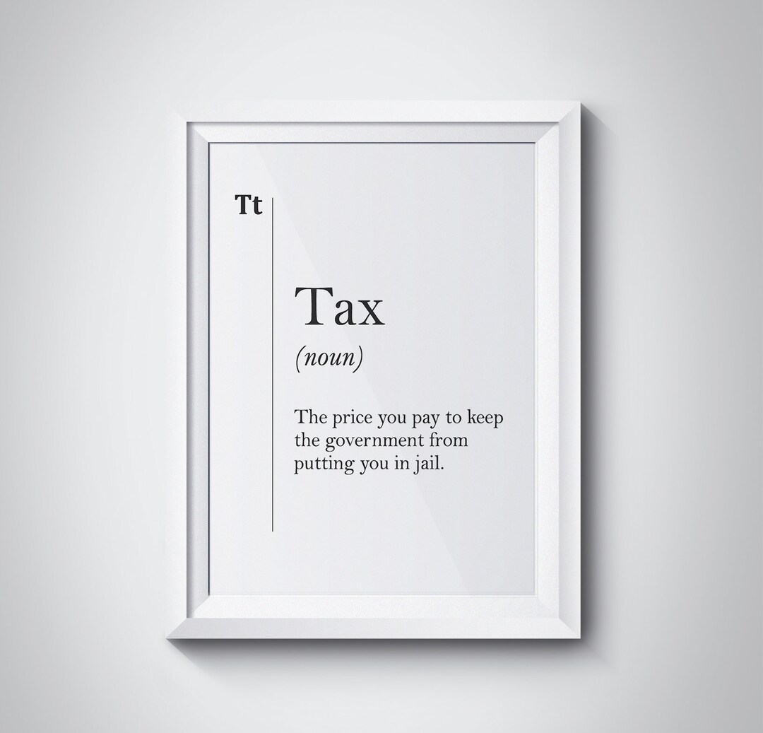 Tax Definition Poster, Accountant Gift, Businessman Gift, Entrepreneur ...