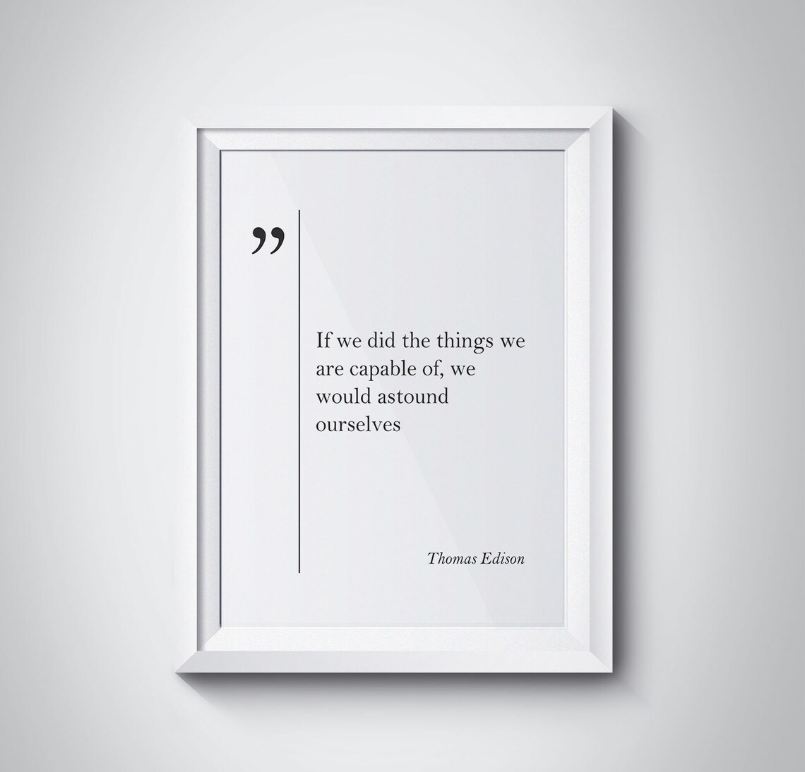 Thomas A. Edison Quote Motivational Wall Art Thomas Edison - Etsy