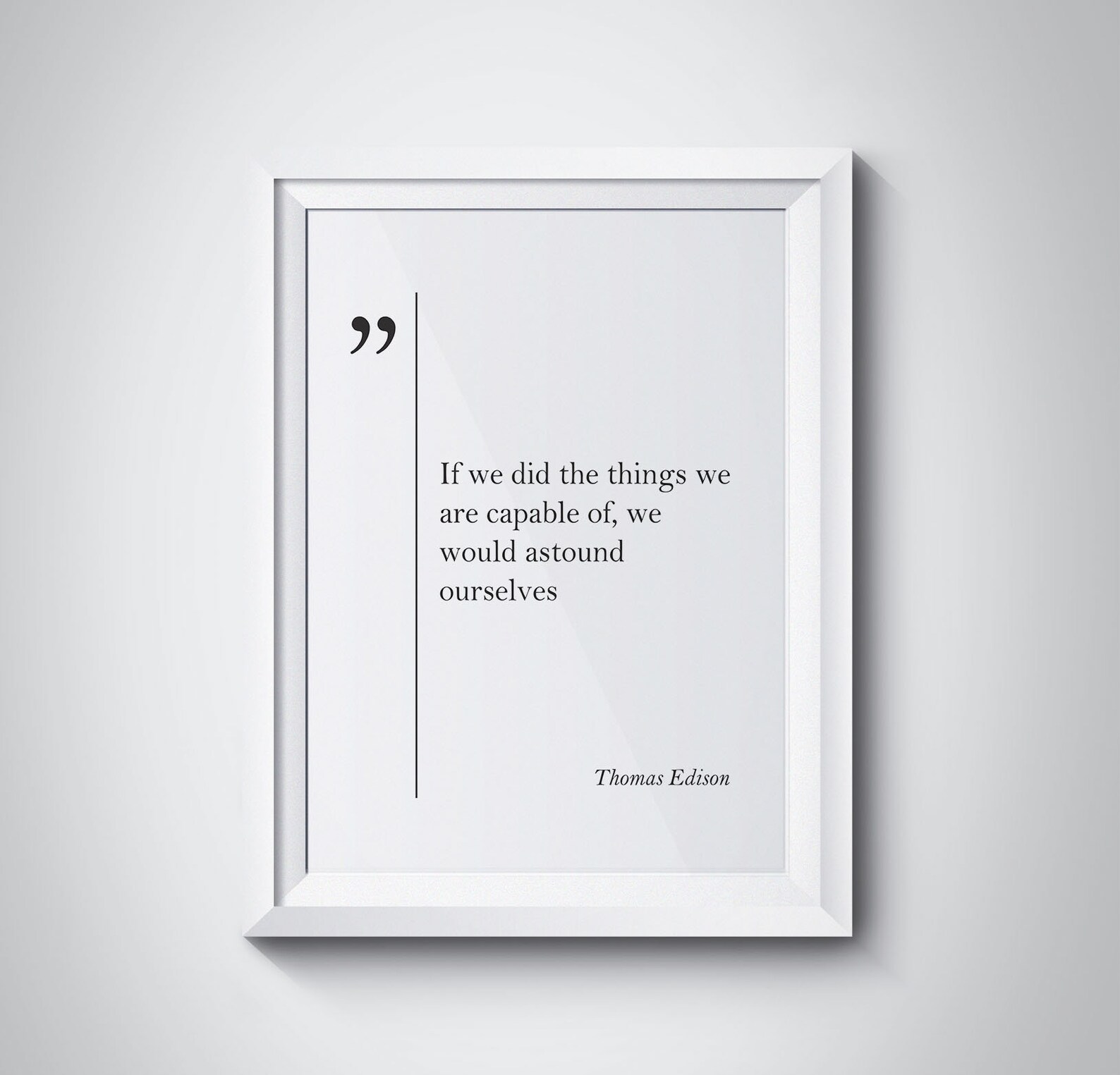 Thomas A. Edison Quote Motivational Wall Art Thomas Edison - Etsy