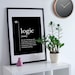 Logic Definition Print Logic Wall Art Logic Gift Office Wall Decor ...