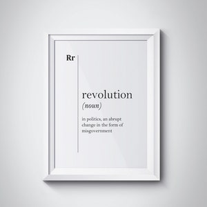 Revolution Definition Print Revolution Poster Politics Quotes Lawyer ...