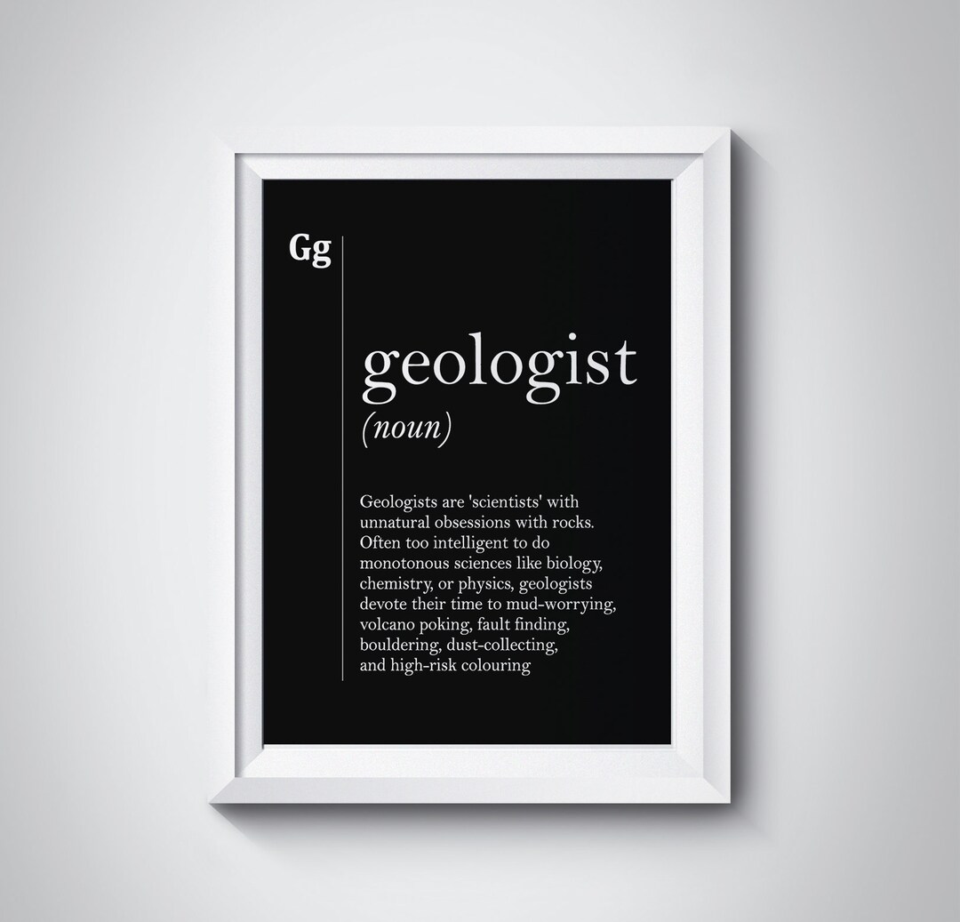Geologist Wall Art Definition Print Gift for Geologist Geology Student ...