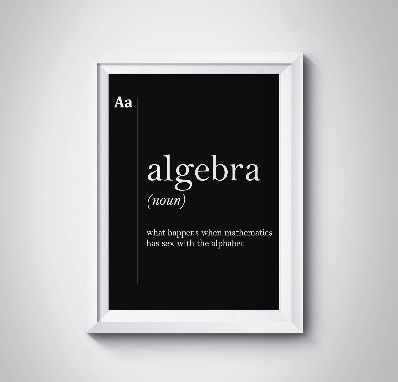 Algebra Definition Maths Teacher Gift Dorm Wall Art Gift for - Etsy