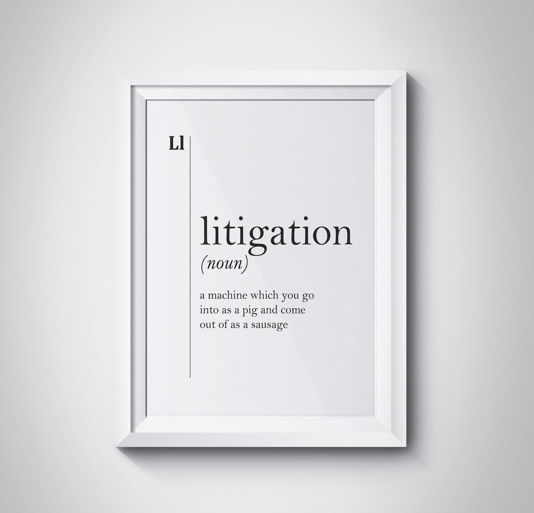 Litigation Definition Lawyer Gift Lawyer Poster Lawyer Office Law Art ...