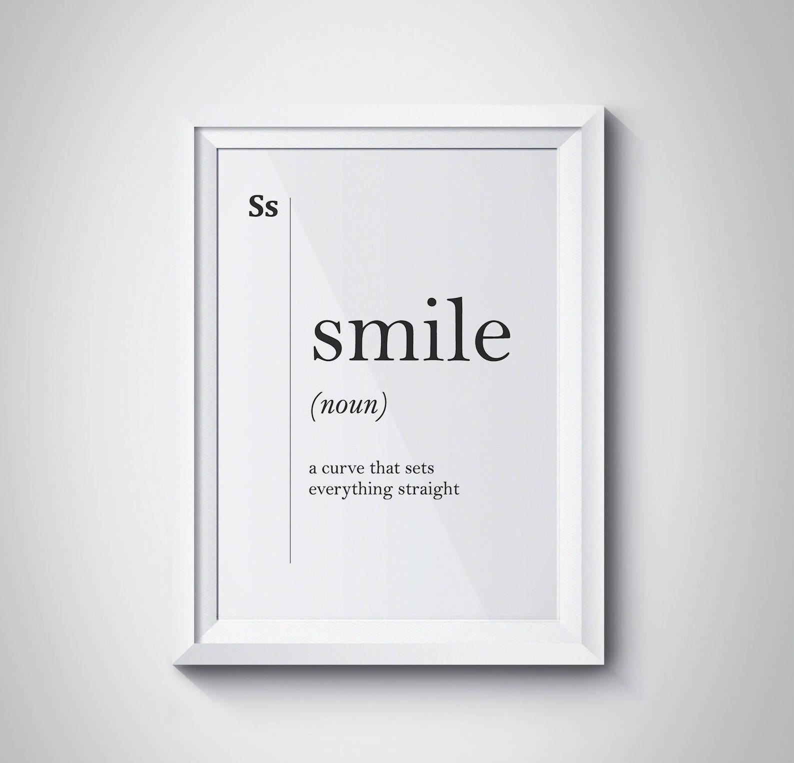 Smile Definition Print Nursery Wall Art Minimalist Love Decor Mother ...