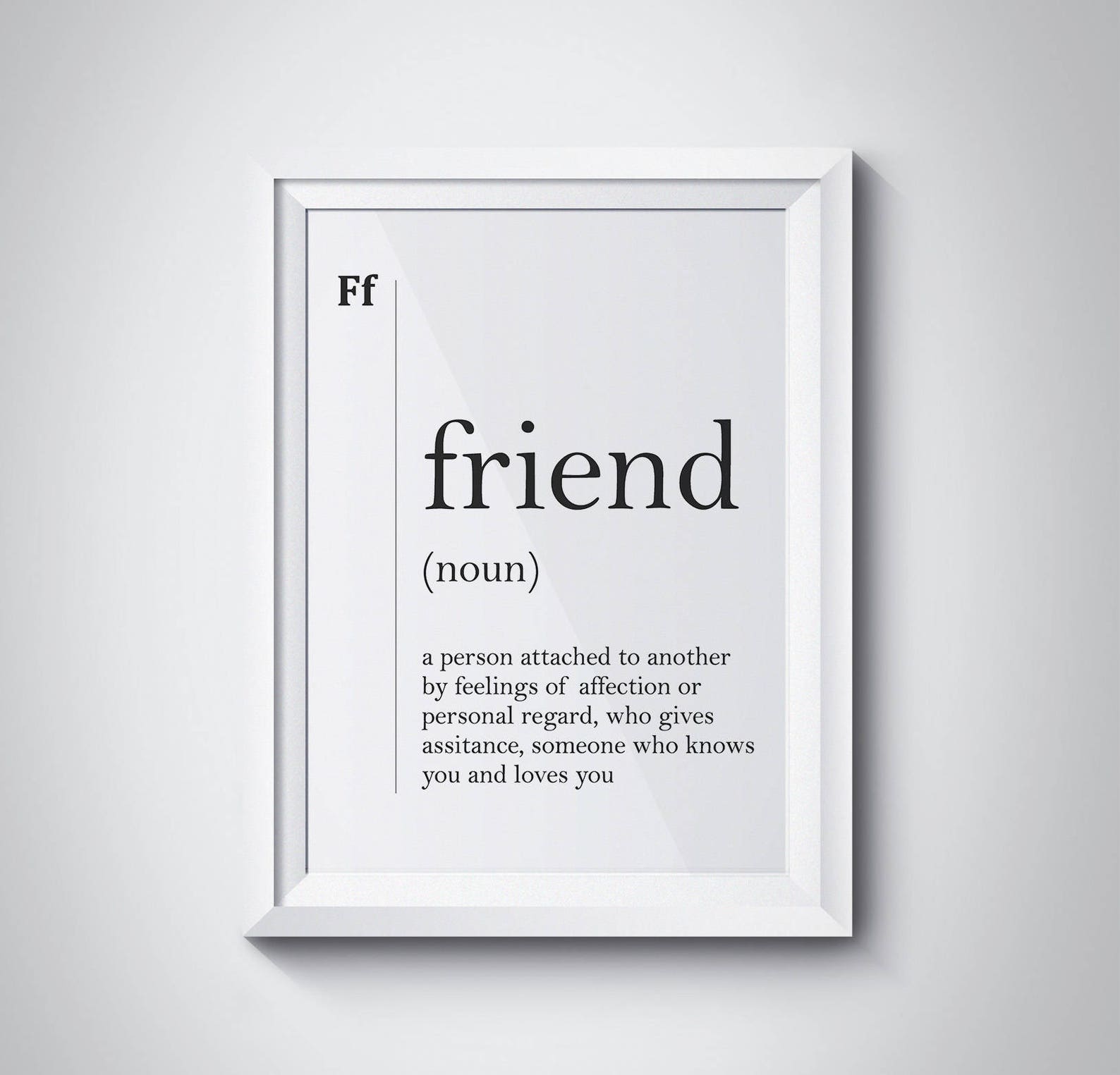 Friend Definition Print Gift for Friend Dorm Wall Art Family - Etsy