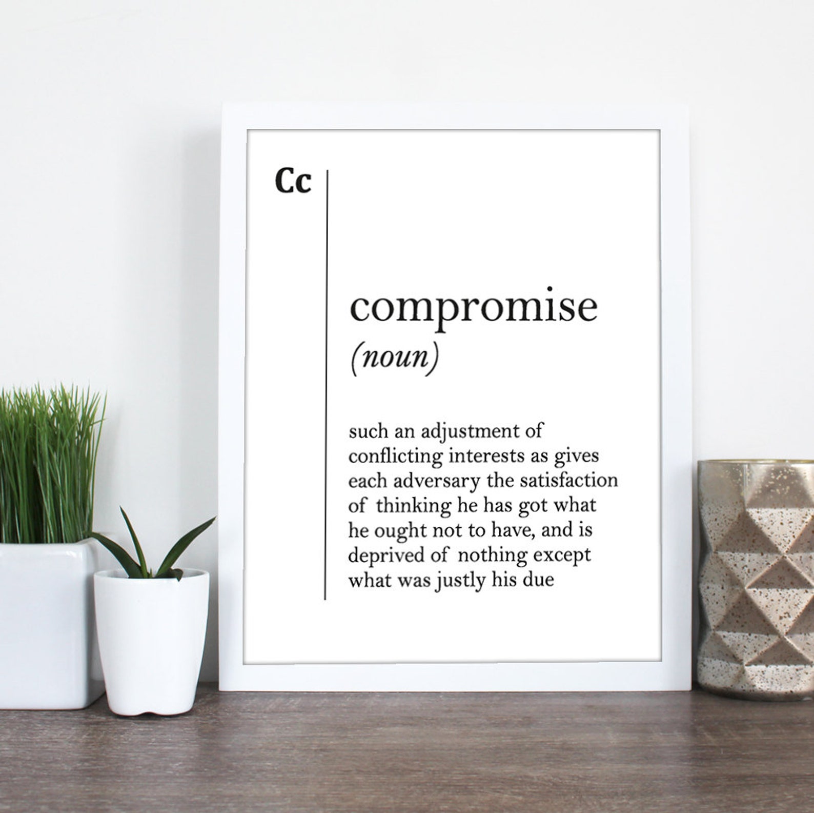 Compromise Definition Lawyer Gift Funny Lawyer Poster Office Decor ...