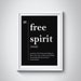 Free Spirit Teen Room Decor Dorm Wall Art Teenager Gift Idea Black ...