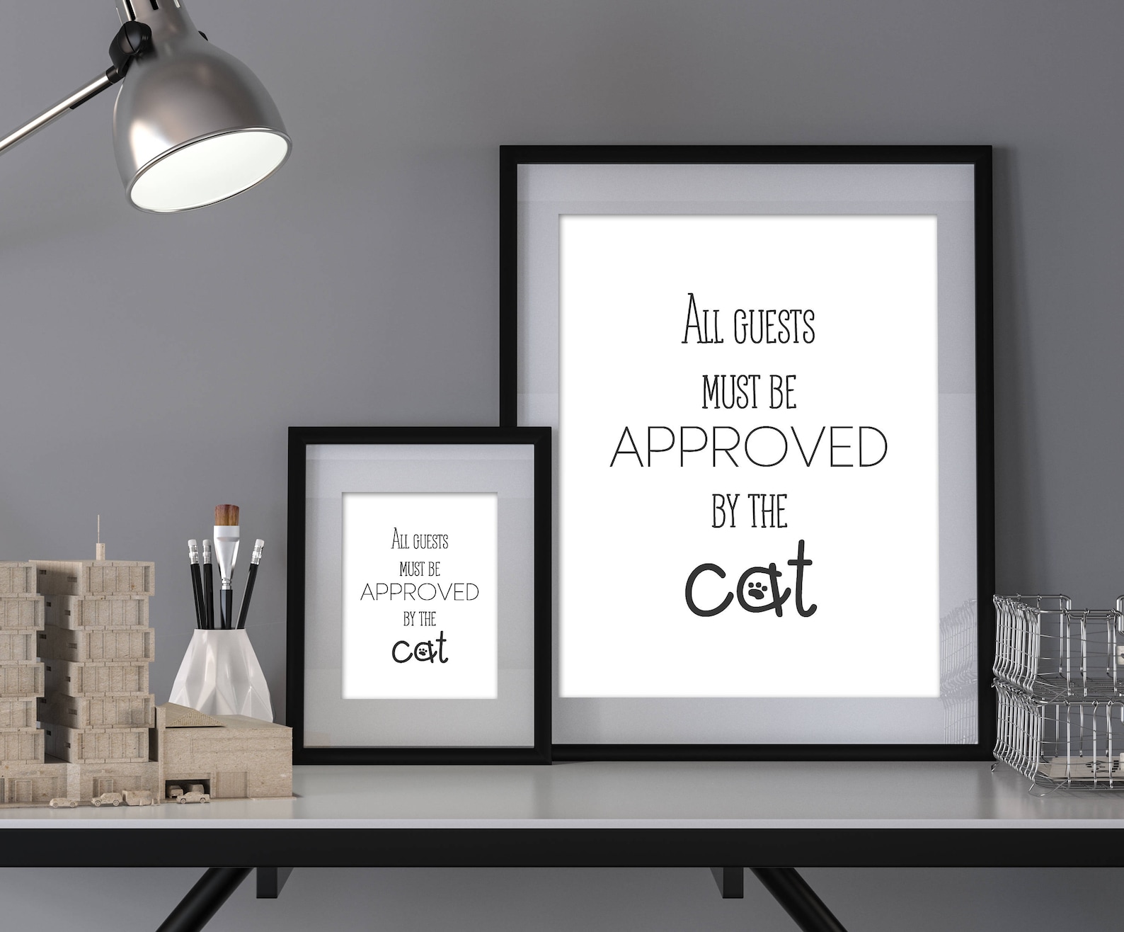 Cats Wall Art Lobby Wall Decor Cat Home Decor Cat Funny Poster Pets ...