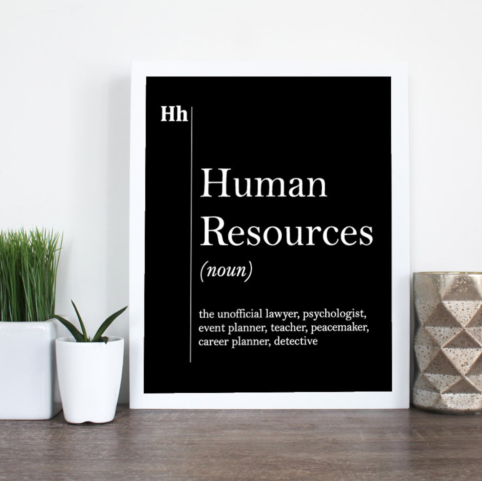 Human Resources Wall Art HR Office Decor Recruiter Coworker New Job ...