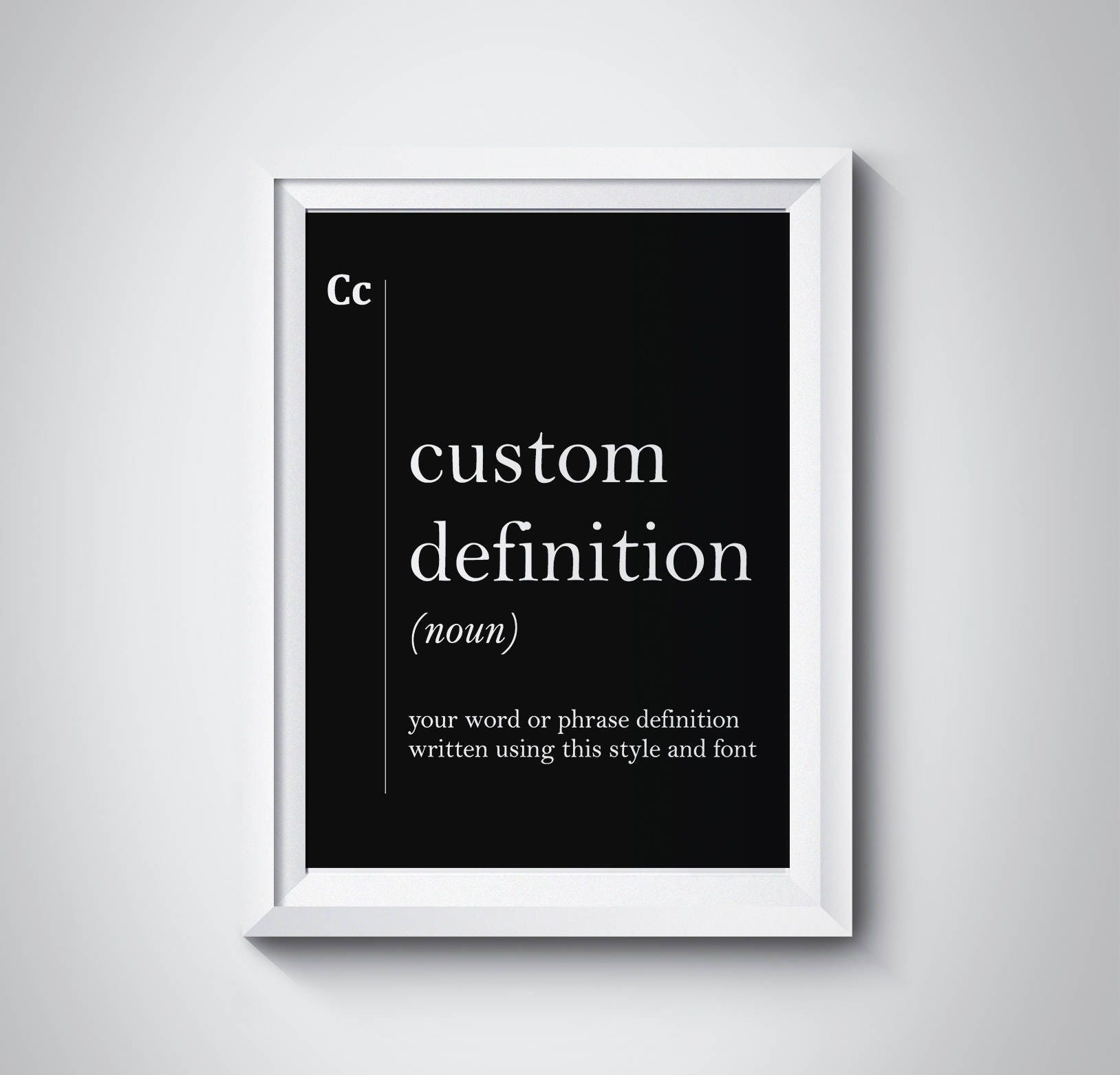 CUSTOM Definition CUSTOMIZED Gift PERSONALIZED Gift Modern - Etsy