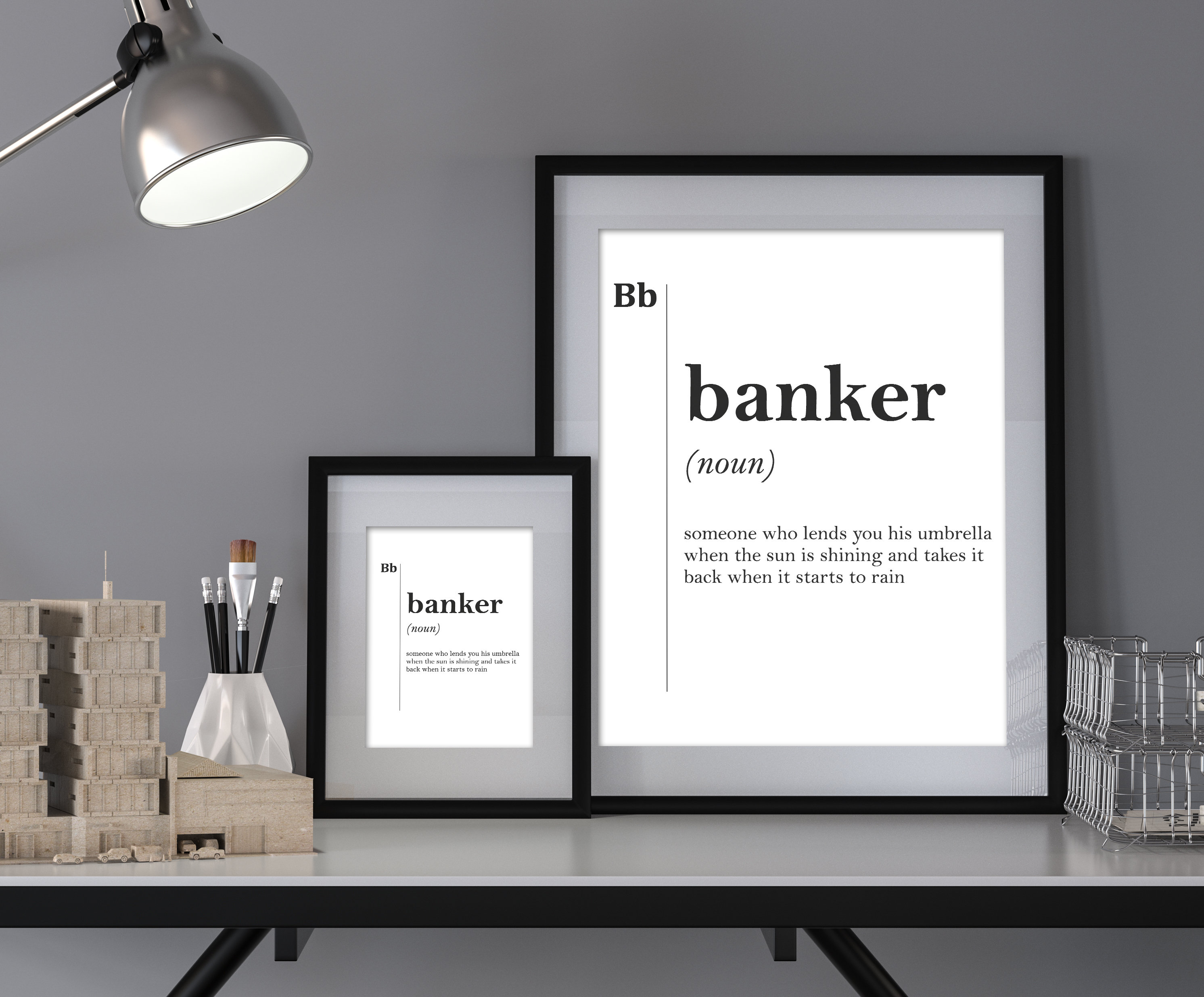 Banker Definition Banker Gift Bank Worker Gift Bank Office Decor New ...