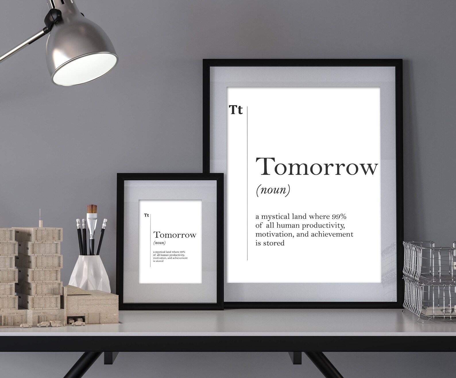 Tomorrow Funny Definition Print Dorm Decor Minimalist Poster ...