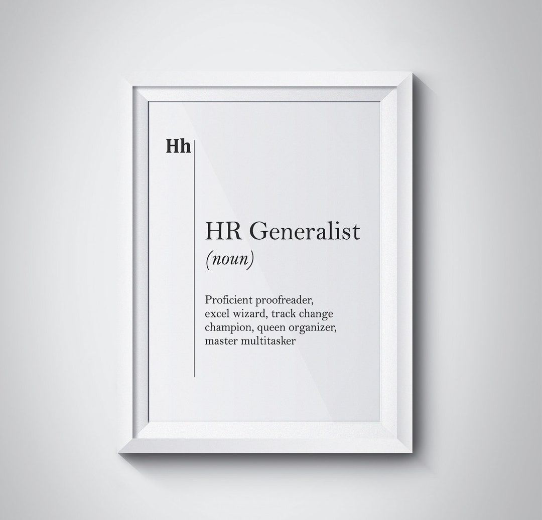 HR Generalist Gift HR Office Decor Human Resources Gift HR Definition ...