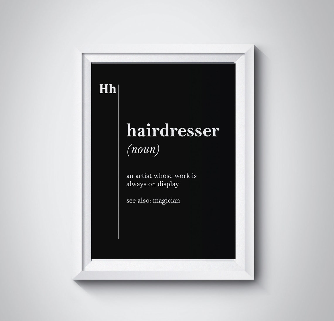 Hairdresser Definition Poster Hairdressing Salon Decor Stylist - Etsy