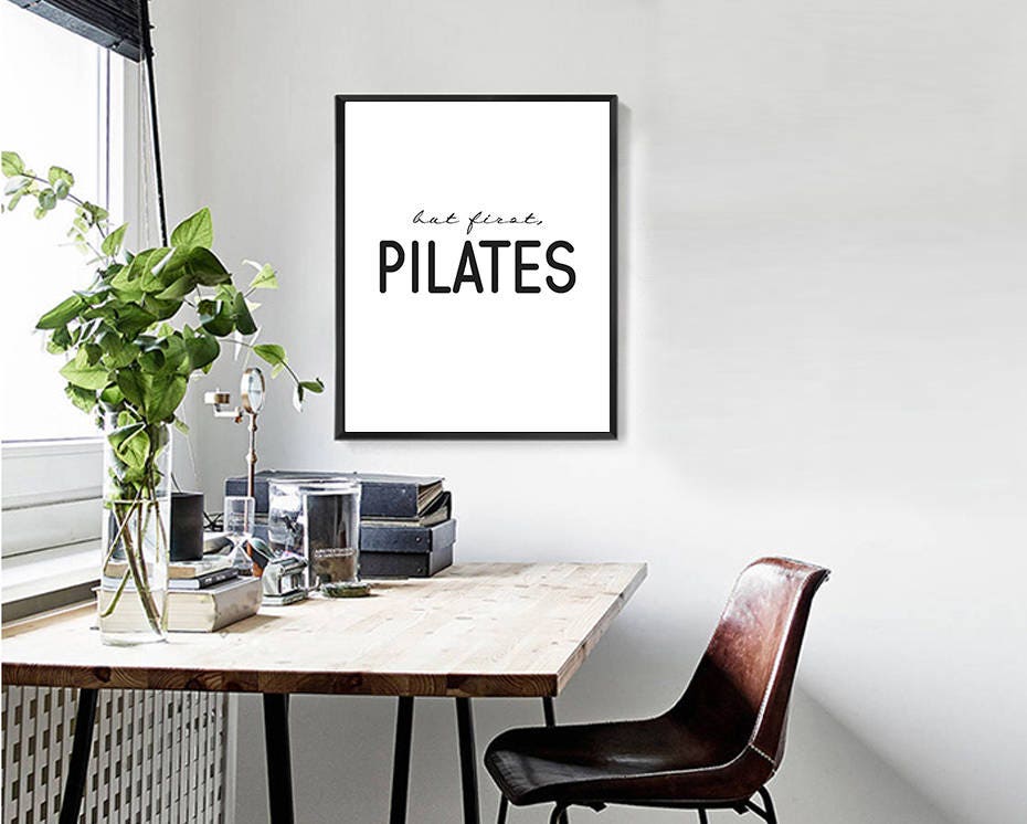 But First Pilates Pilates Art Fitness Gifts Pilates Poster Motivational ...