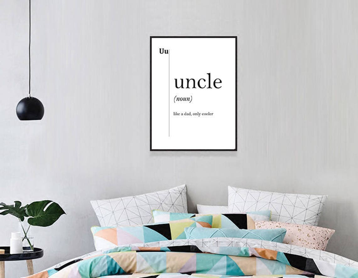 Uncle Definition Print Best Uncle Ever Gift New Uncle Family - Etsy
