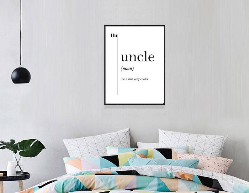 Uncle Definition Print Best Uncle Ever Gift New Uncle Family Gifts ...
