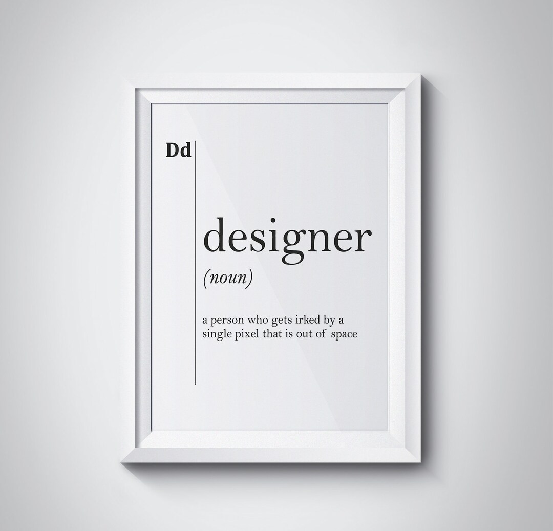 Designer Definition Print Gift for Artist Office Wall Art Workshop ...