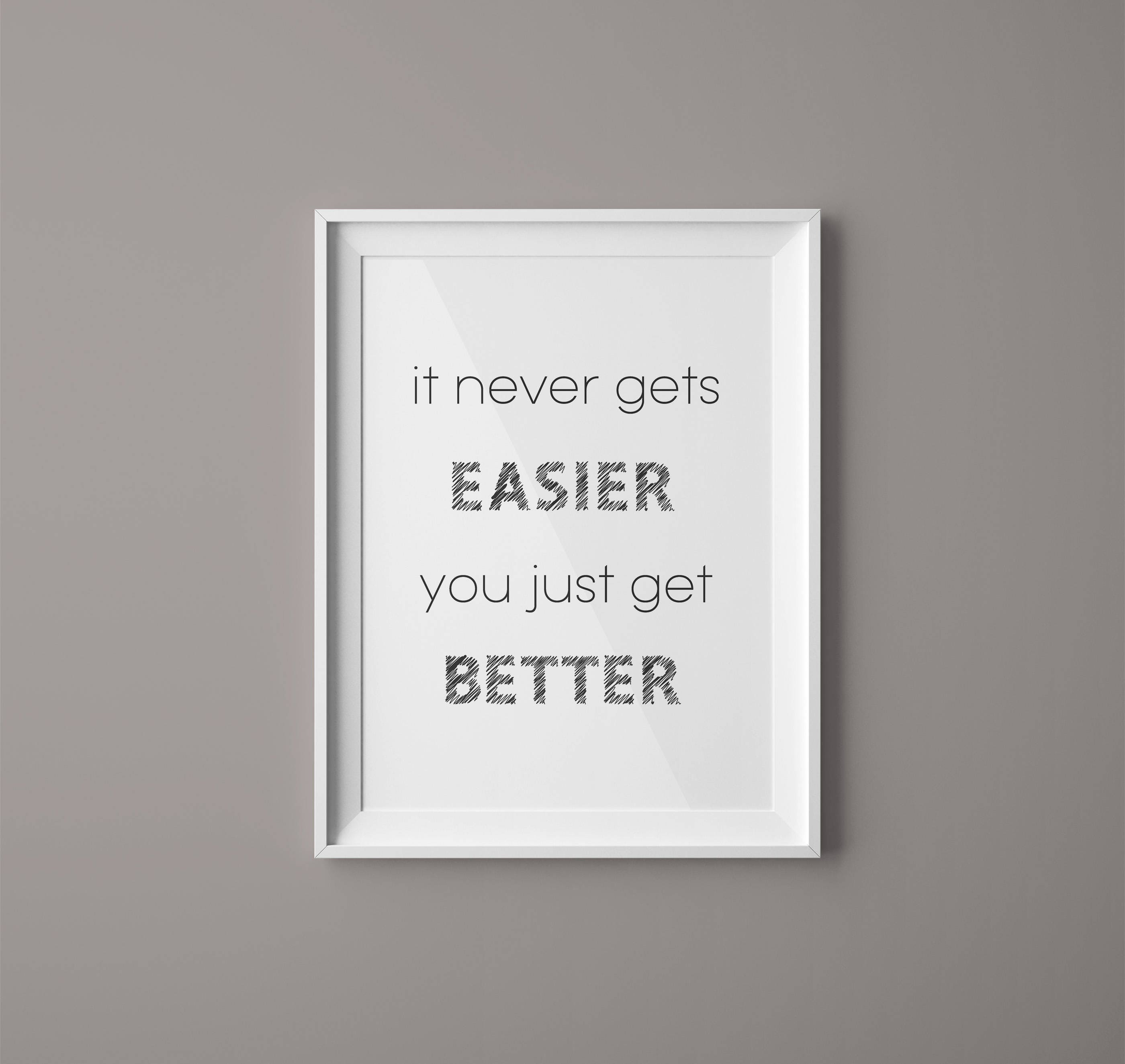 It Never Gets Easier You Just Get Better Motivational Poster Fitness ...