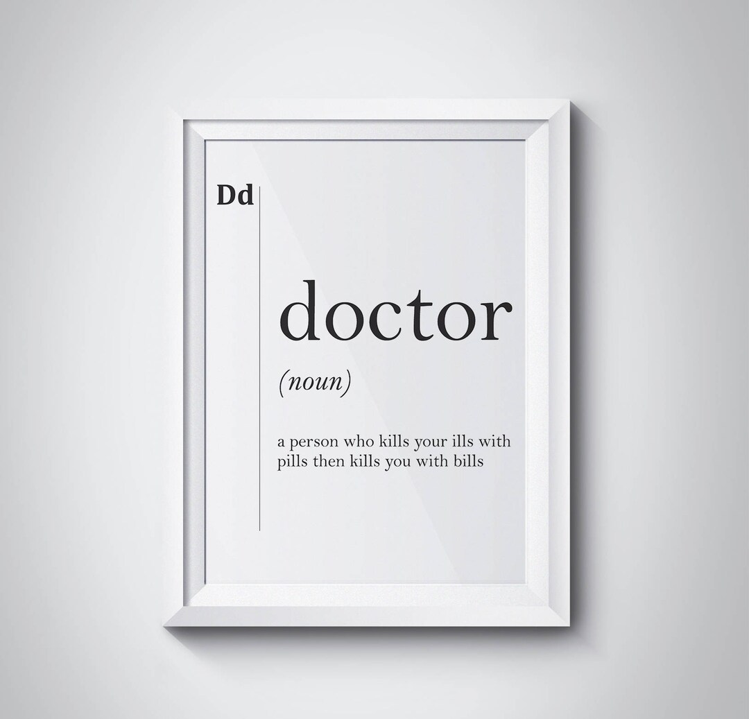 Doctor Definition Gift for Doctor Doctor Office Decor Medical Gifts ...