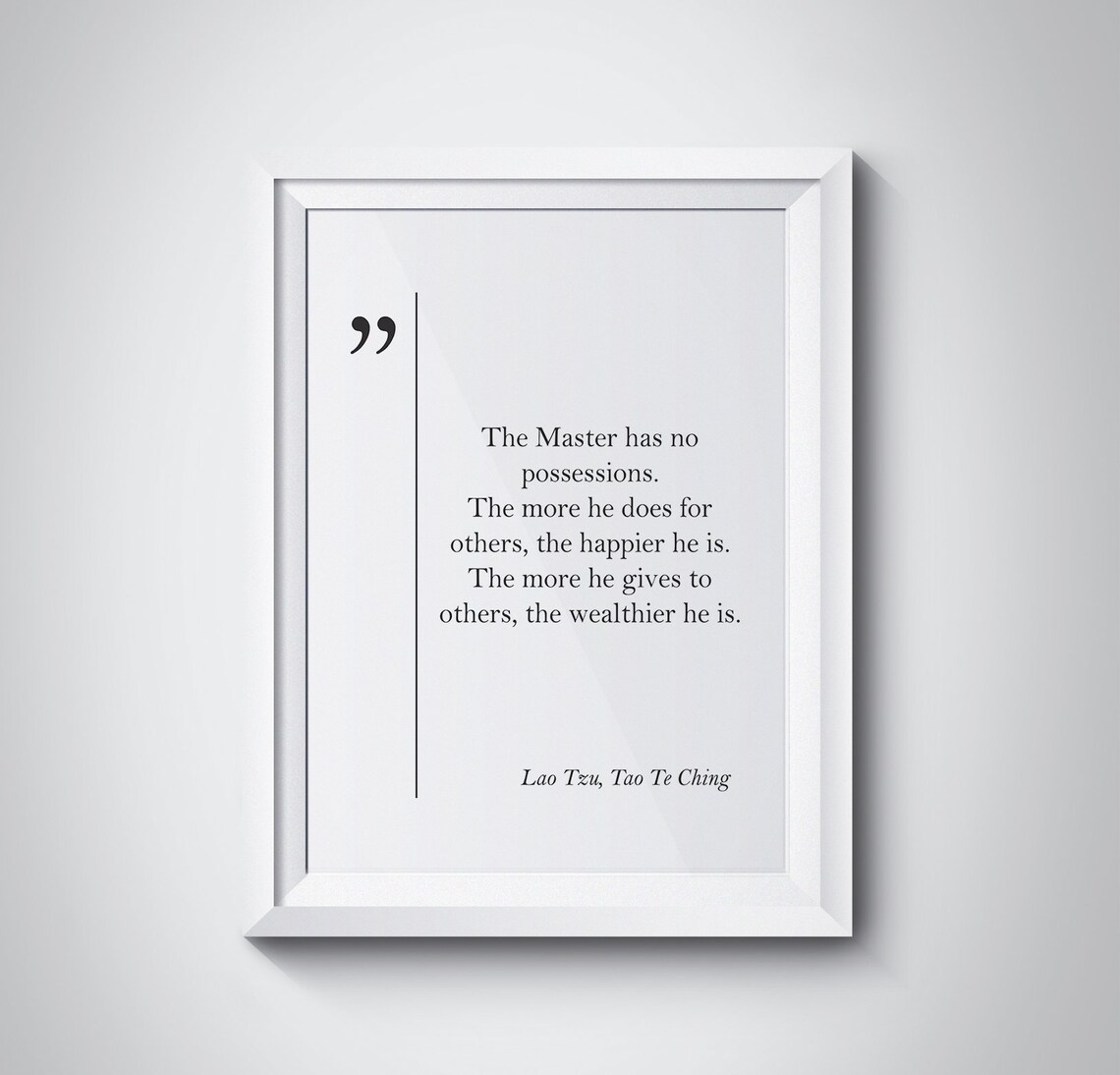 Lao Tzu and Tao Te Ching Quote Motivational Quotes Lao Tzu Wall Art Lao ...