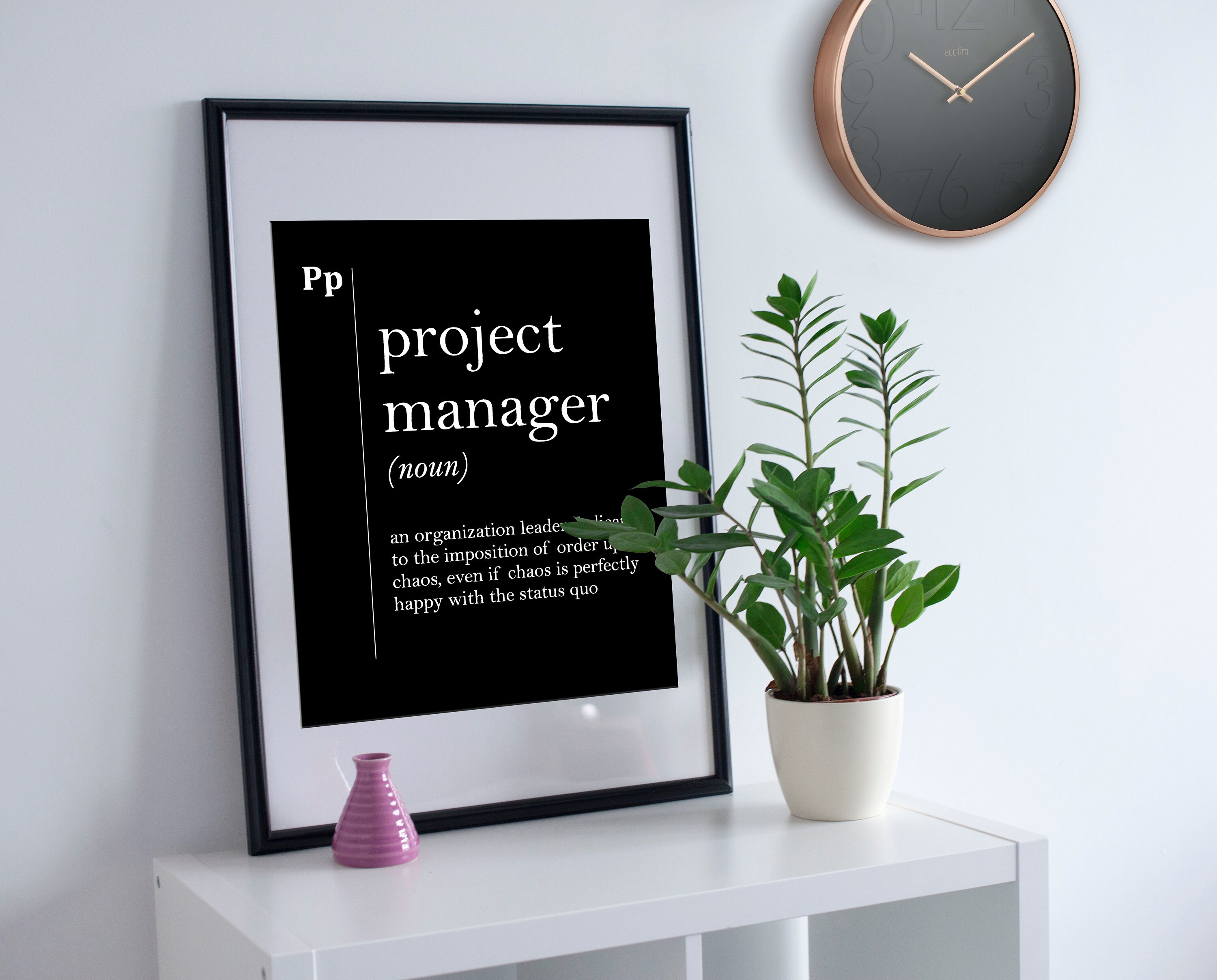 Project Manager Definition Print Gift for Coworker Boss Gift - Etsy