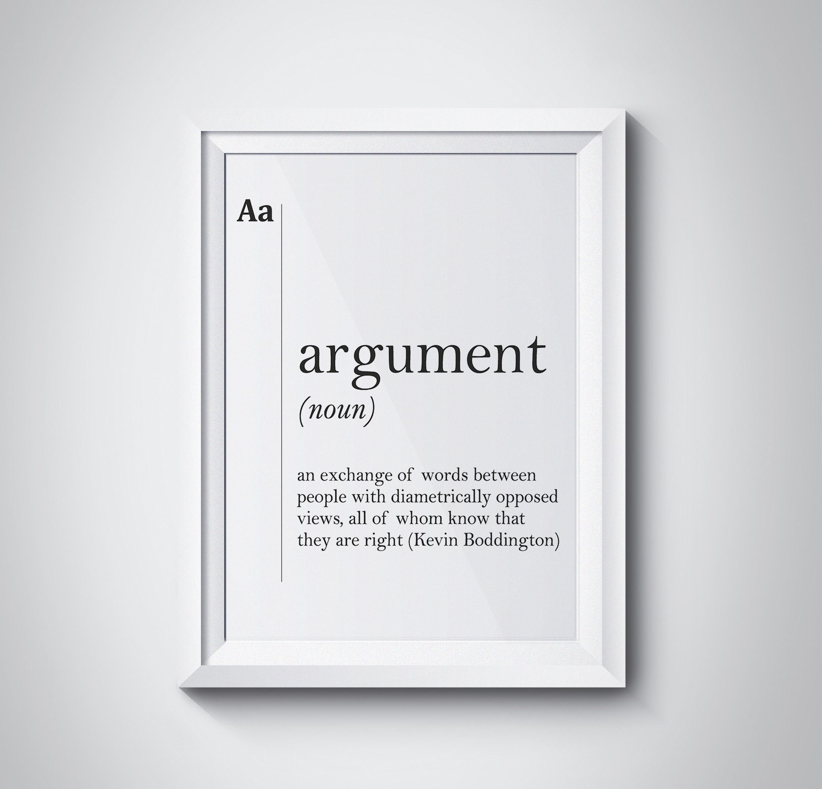 Argument Definition Print Argument Poster Office Wall Art Lawyer Office ...