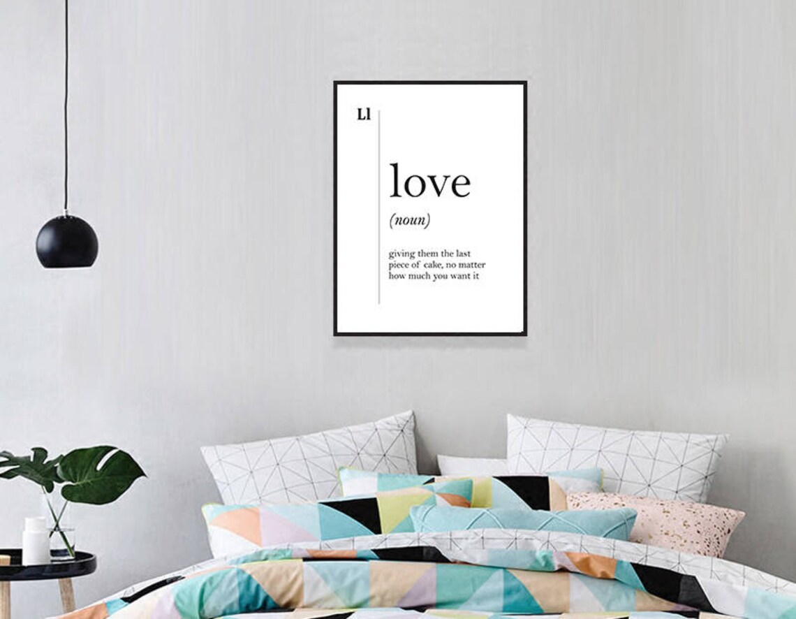 Love Definition Poster Mother Children Family Gift Living Room Decor ...