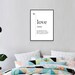 Love Definition Poster Mother Children Family Gift Living Room Decor ...
