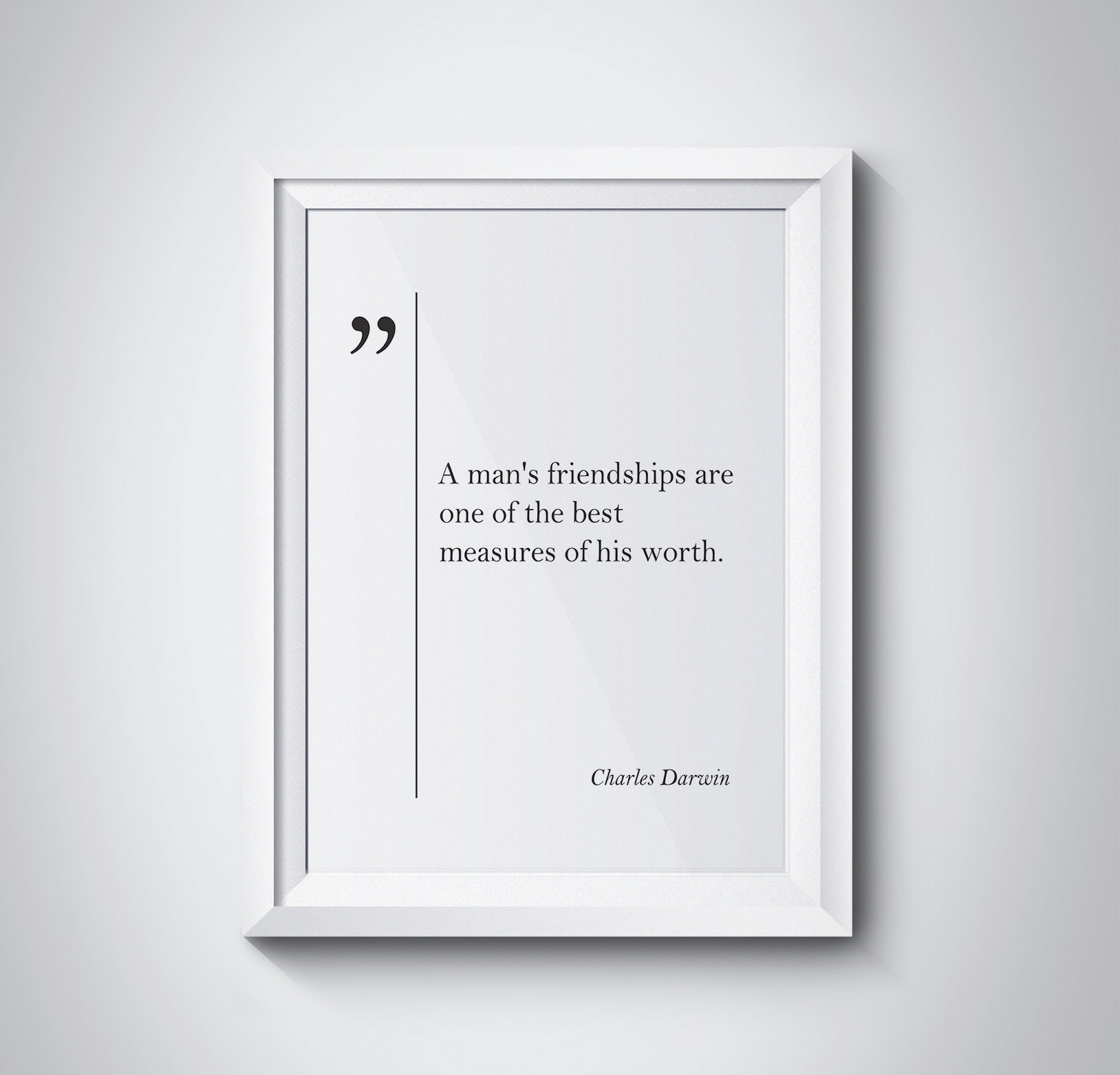Charles Darwin Quote Old Friend Gift Friendship Quote Best Friend Gift ...