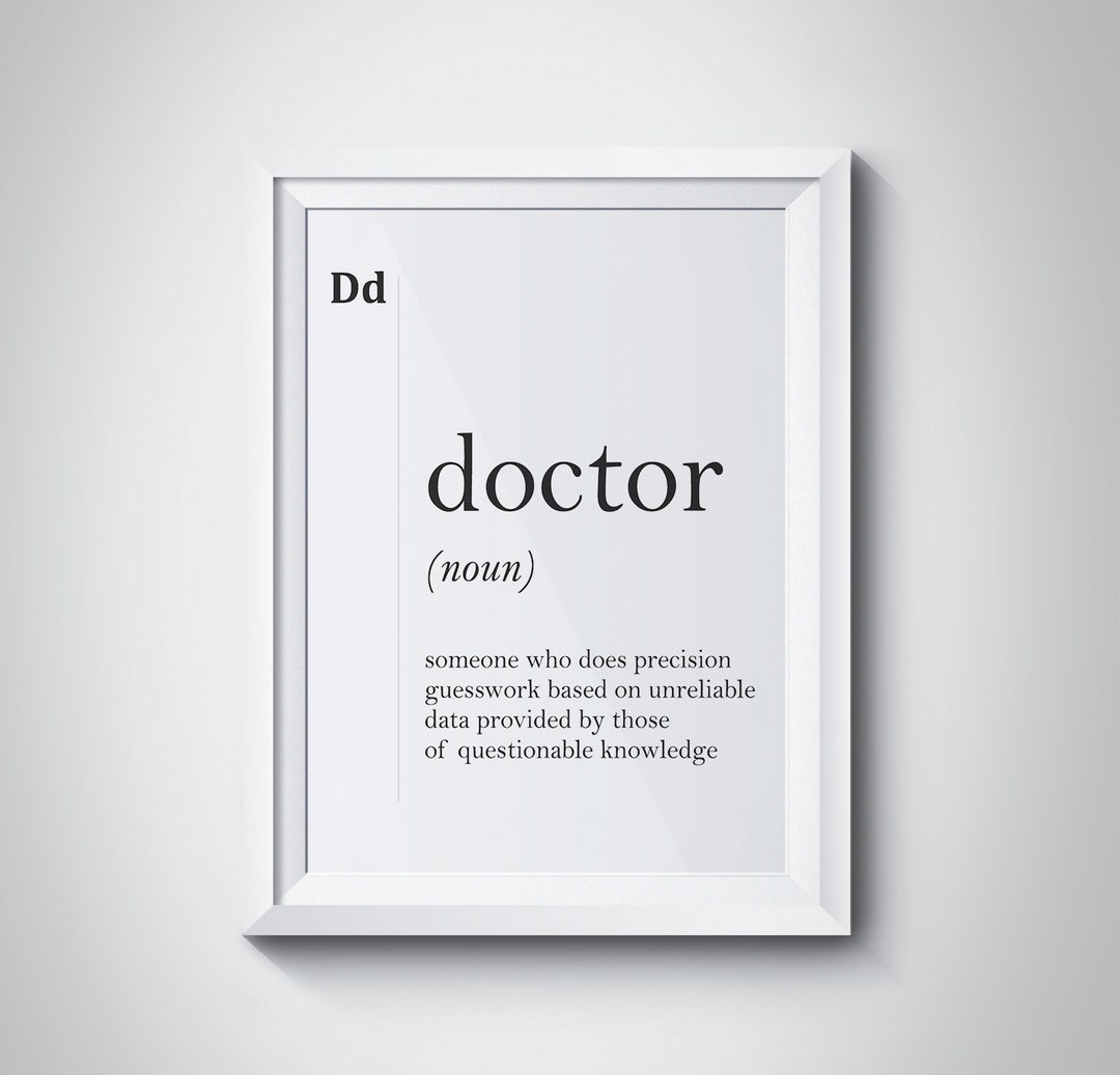 Doctor Definition Gift for Doctor Office Decor Medical Gifts Medicine ...