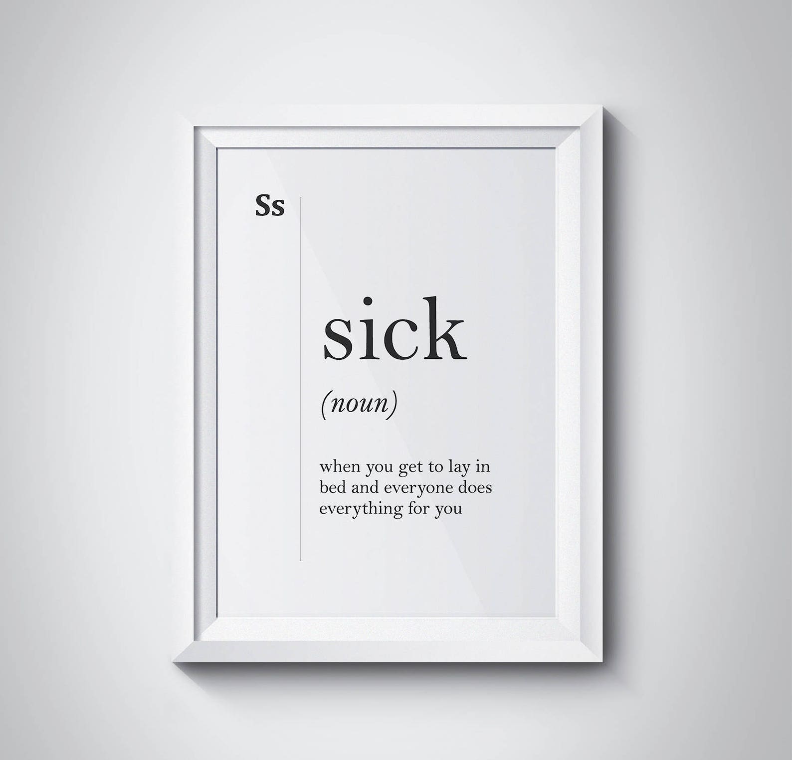 Sick Definition Print Dictionary Art Funny Print Modern Art - Etsy