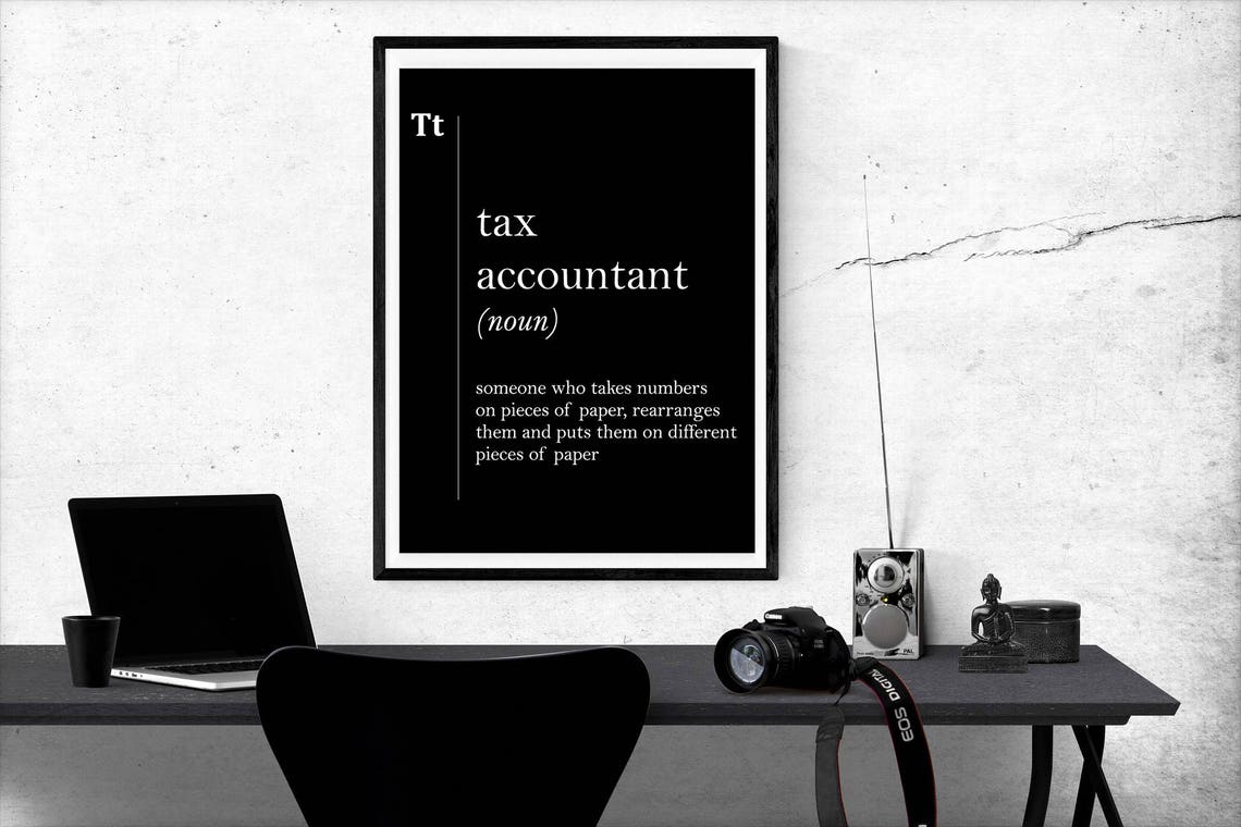 Tax Accountant Definition, Tax Accountant Gift Office Decor Coworker ...