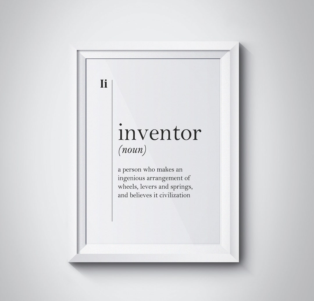 Inventor Definition Print Science Gift Inventor Gift Nerd Gift Dorm ...