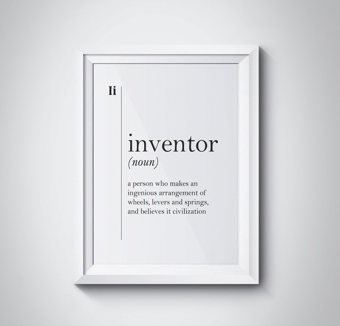 Inventor Definition Print Science Gift Inventor Gift Nerd Gift | Etsy