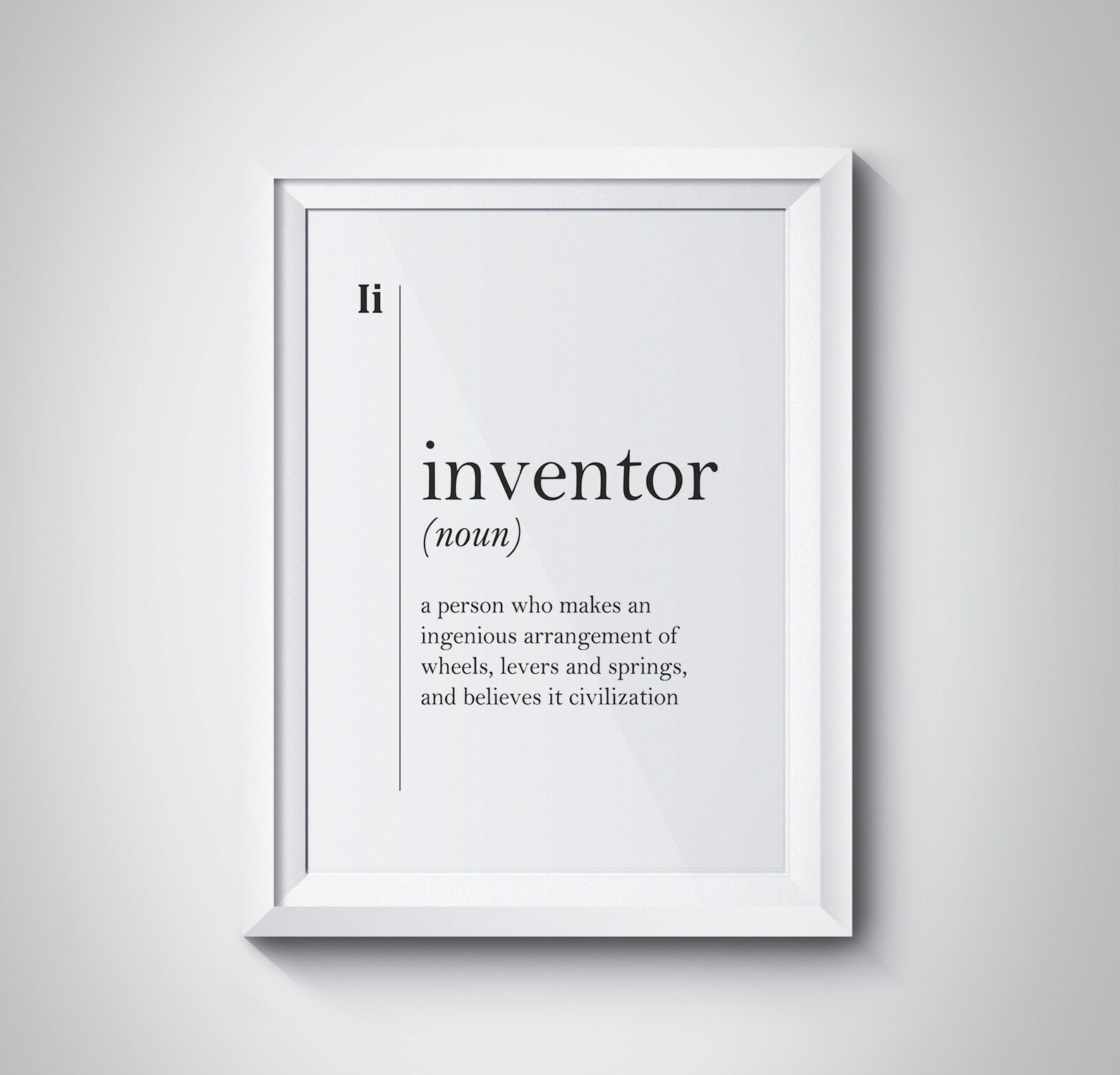 Inventor Definition Print Science Gift Inventor Gift Nerd Gift | Etsy