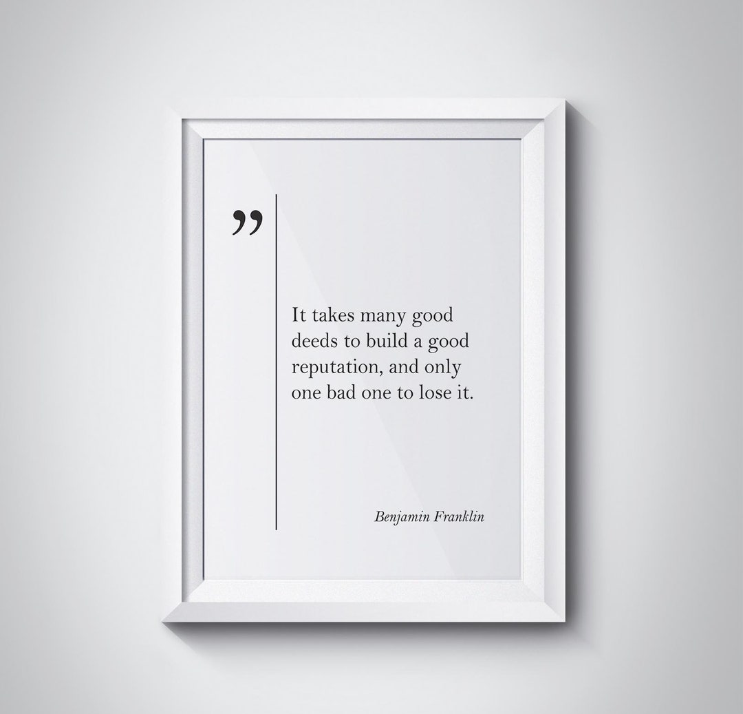 Benjamin Franklin Quote Benjamin Franklin Print Motivation Wall Art ...